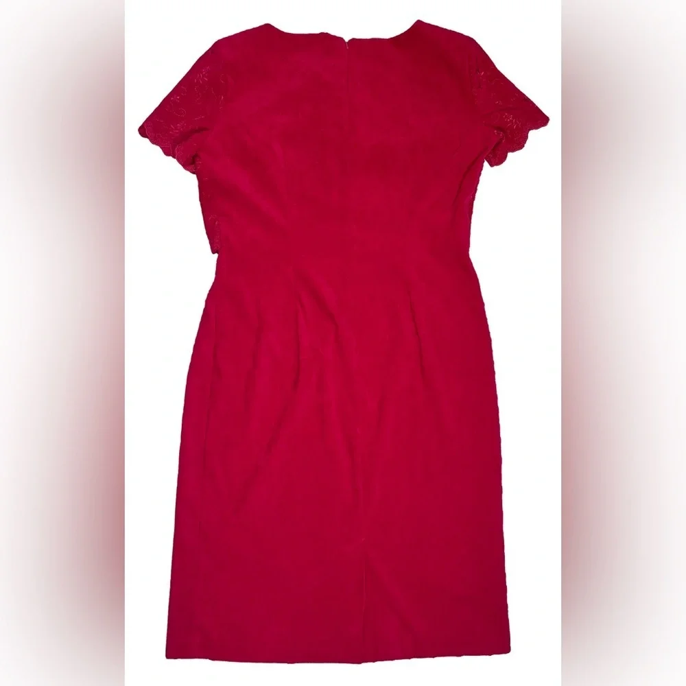 Vintage | Dresses | Vintage Red Floral Embroidery Layered Bodice Dress ...